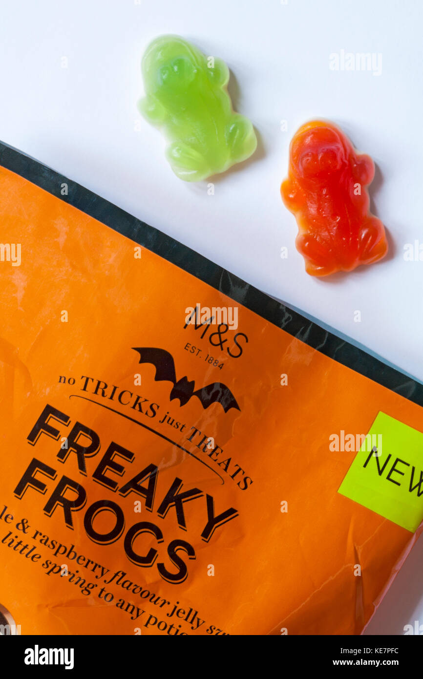 Packet of M&S Freaky Frogs orange apple & raspberry flavour jelly ...
