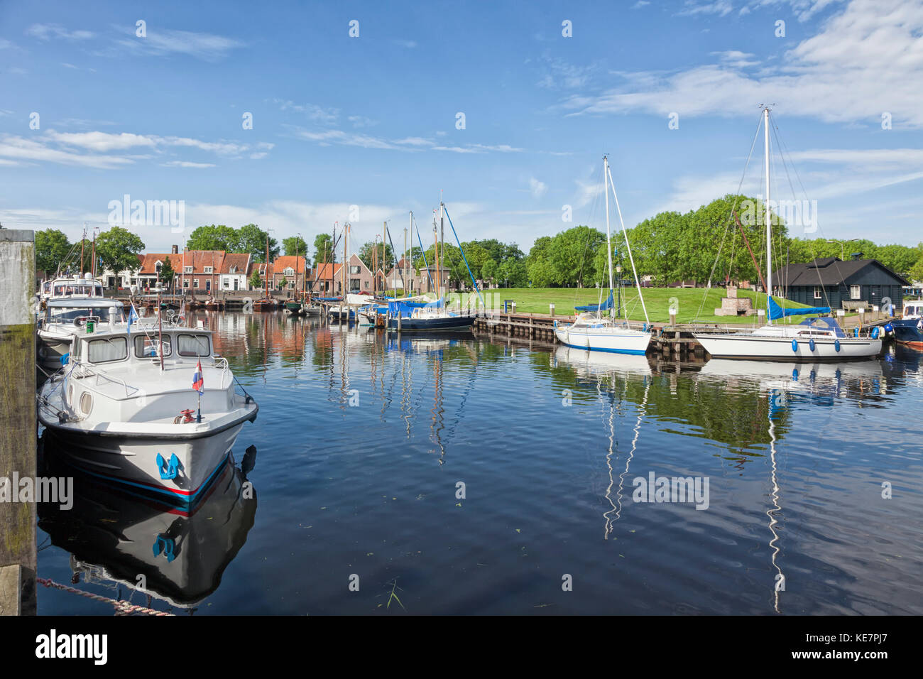 Harbor of Elburg, The Netherlands Stock Photo - Alamy