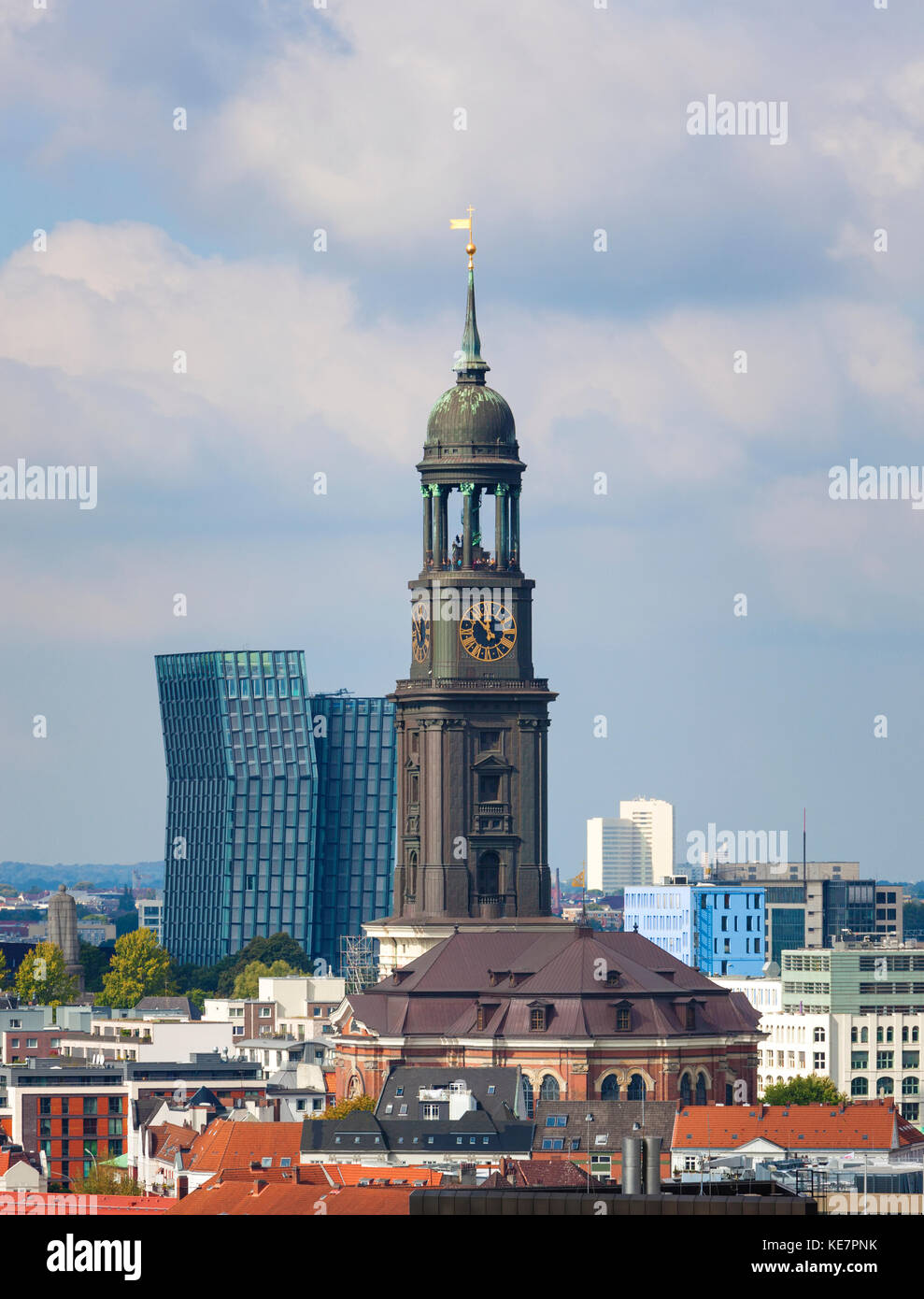 Saint Michaels church, also known as Michel, at Hamburg, Germany Stock ...