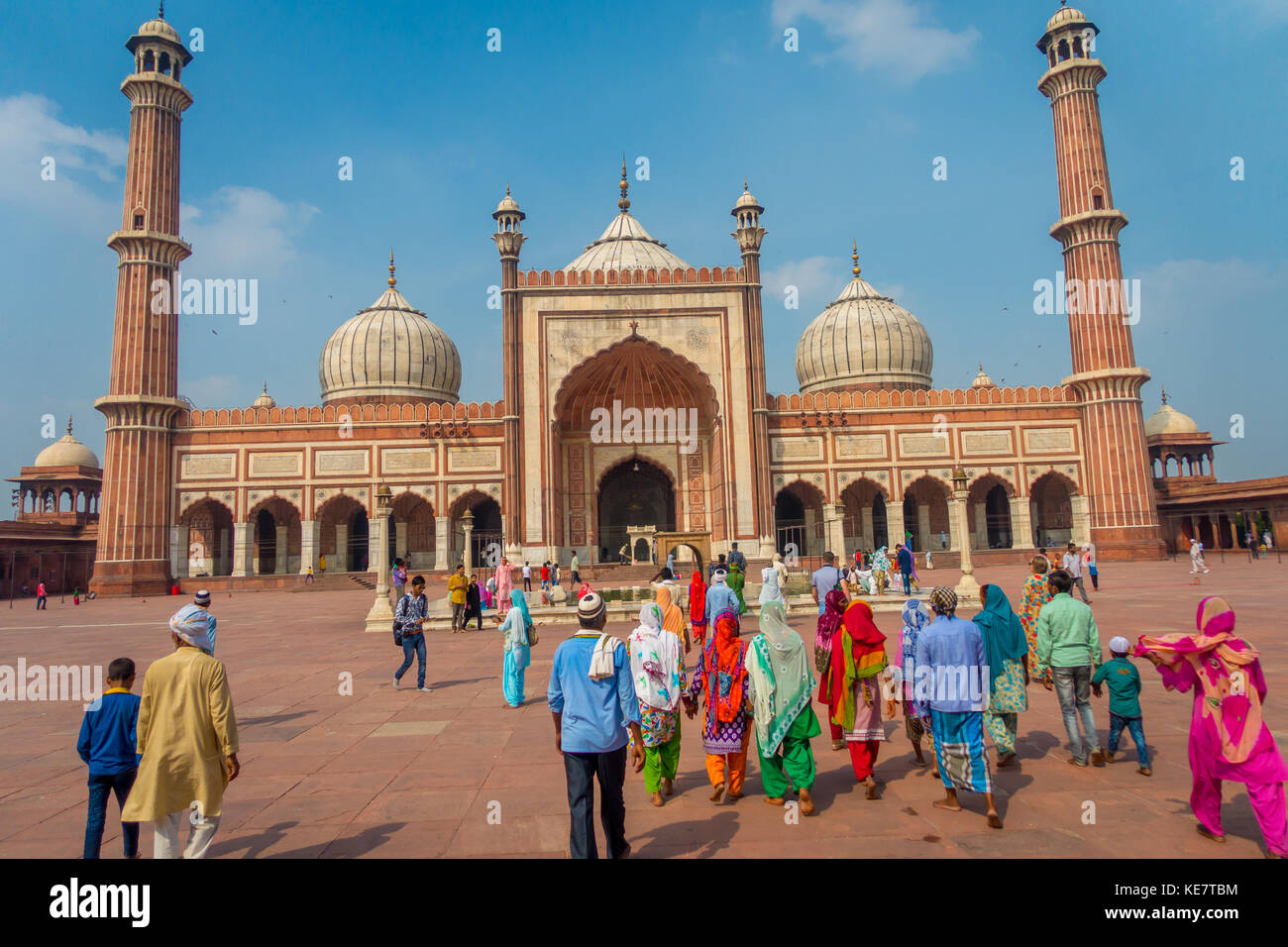 Delhi, India - September 27, 2017: Unidentified indian tourists ...