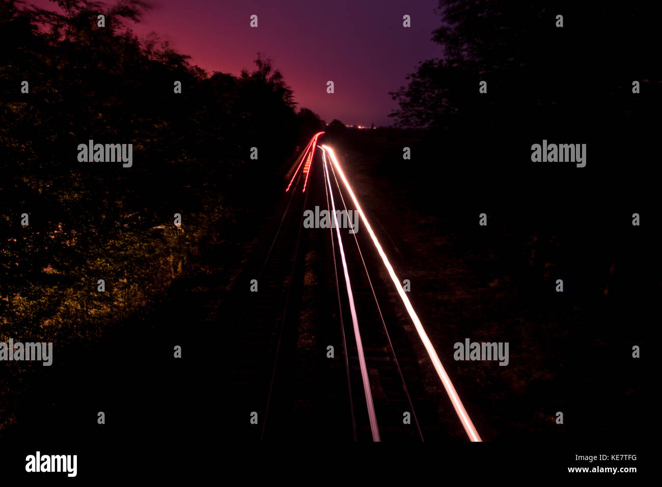 Light trails train hi-res stock photography and images - Alamy