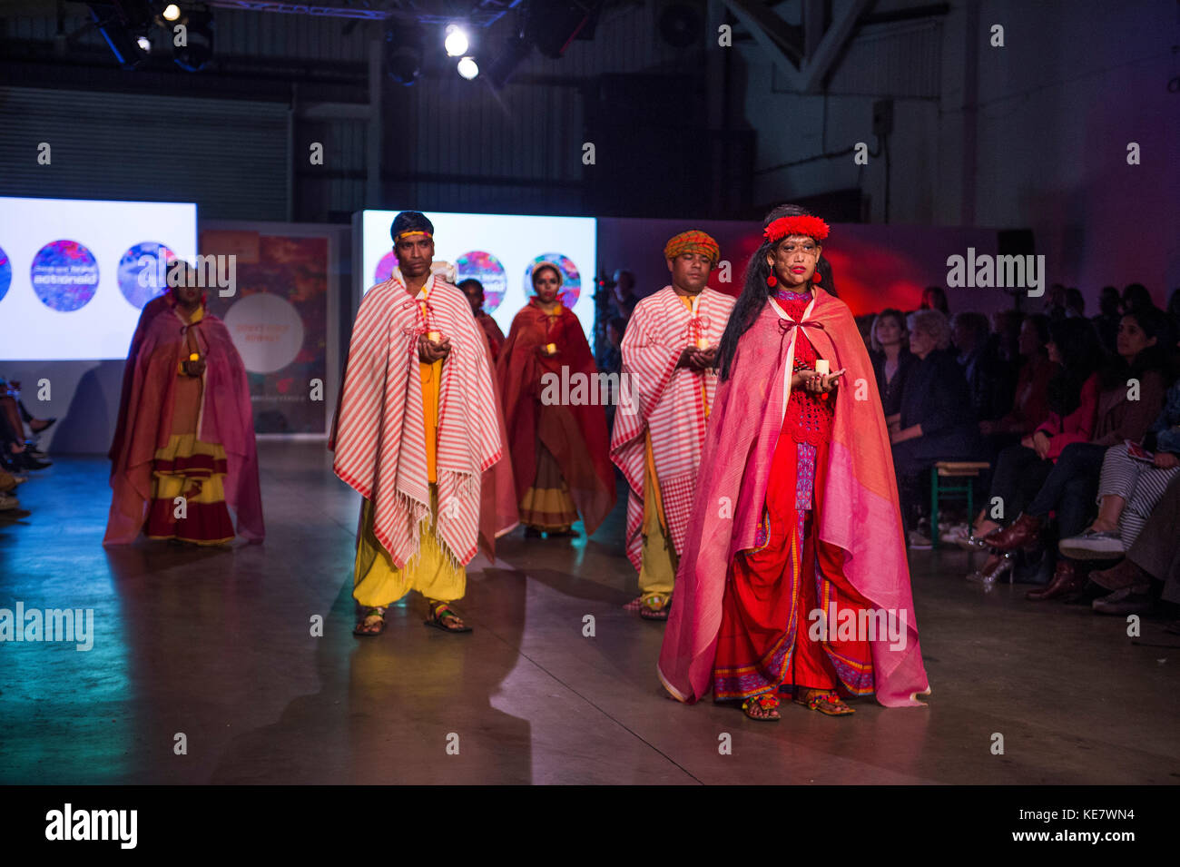 London, UK. Victims of acid attacks showcase fashion on the catwalk ...