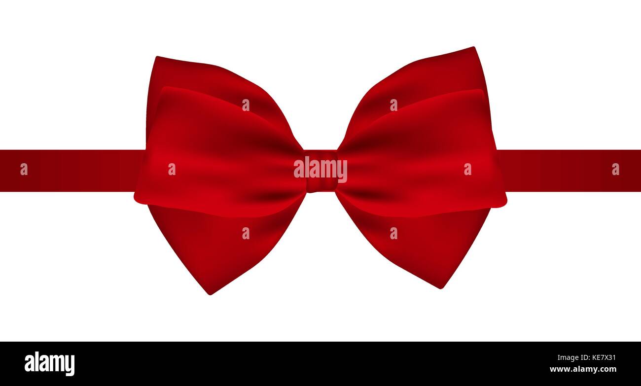 Red gift bow of ribbon Stock Vector Image & Art - Alamy