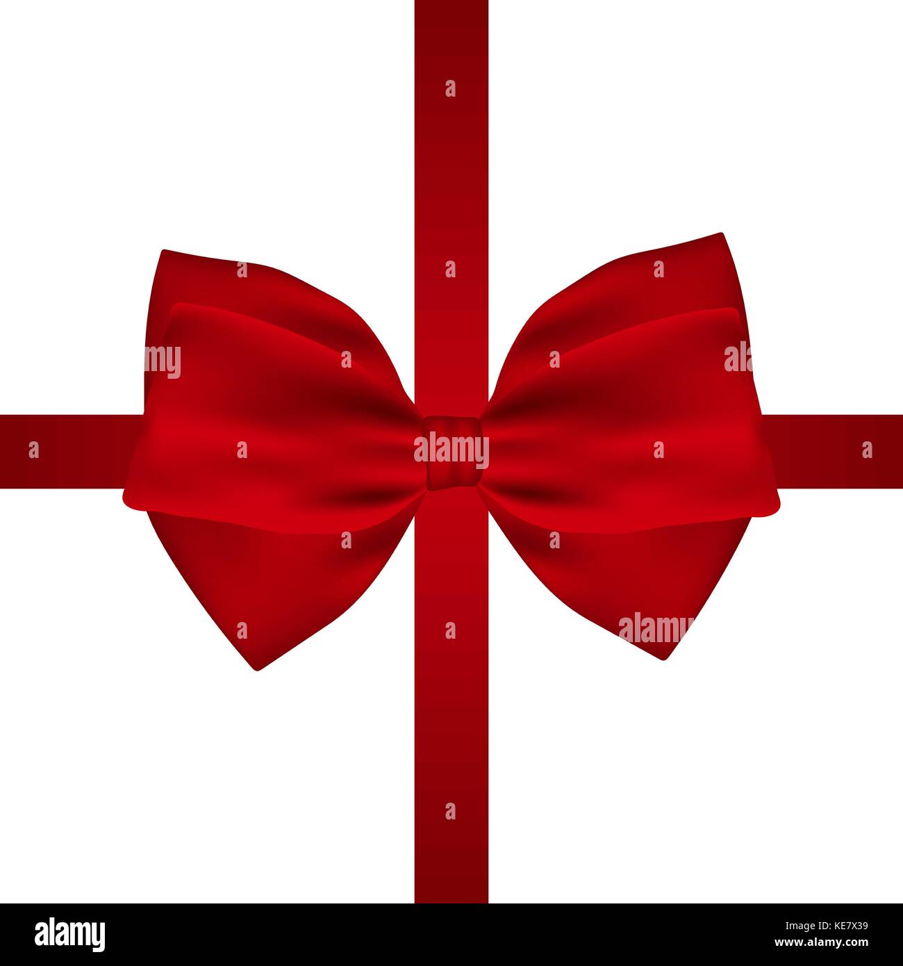 Red gift bow of ribbon Stock Vector Image & Art - Alamy