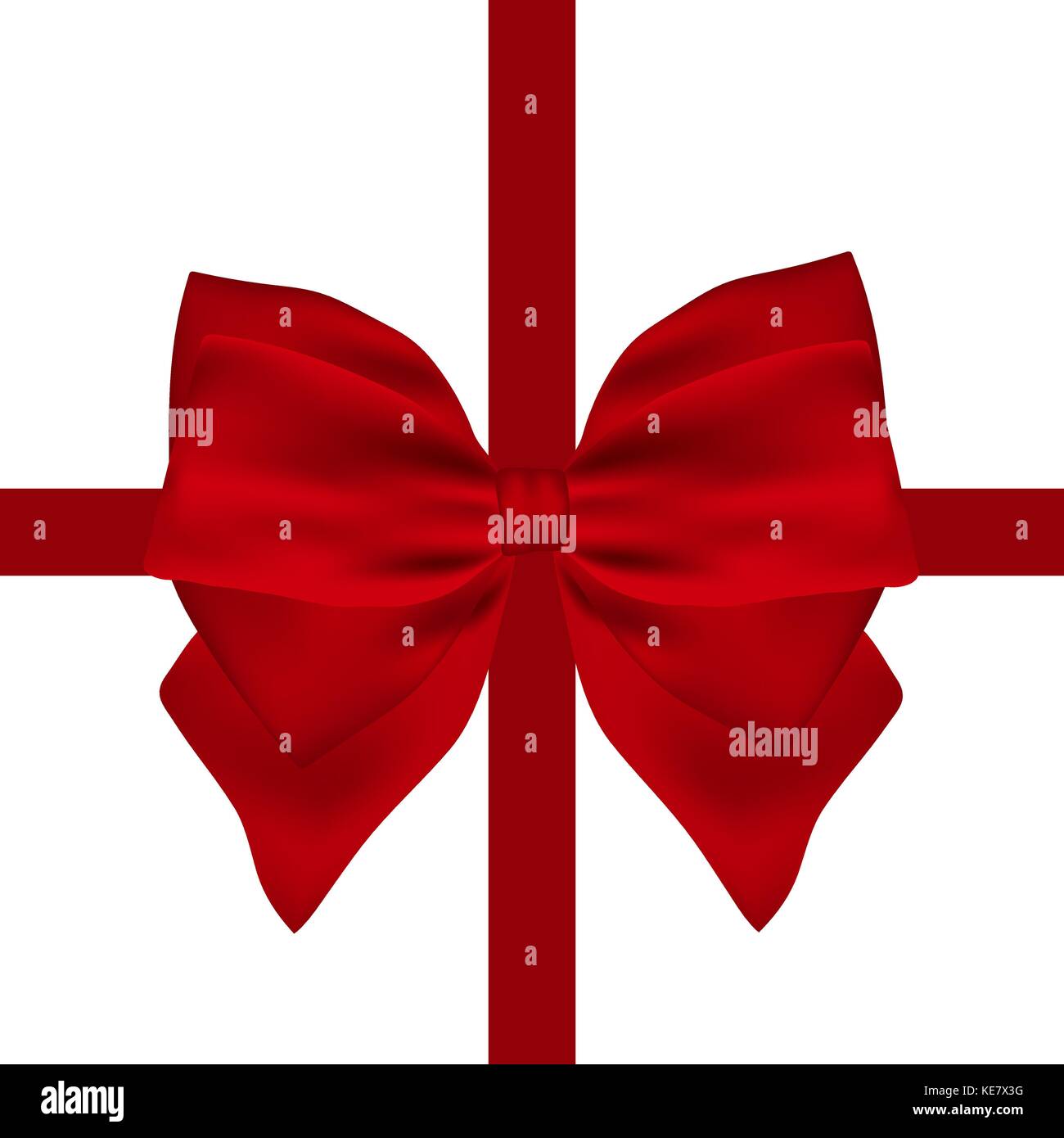 Red gift bow of ribbon isolated Stock Vector Image & Art - Alamy