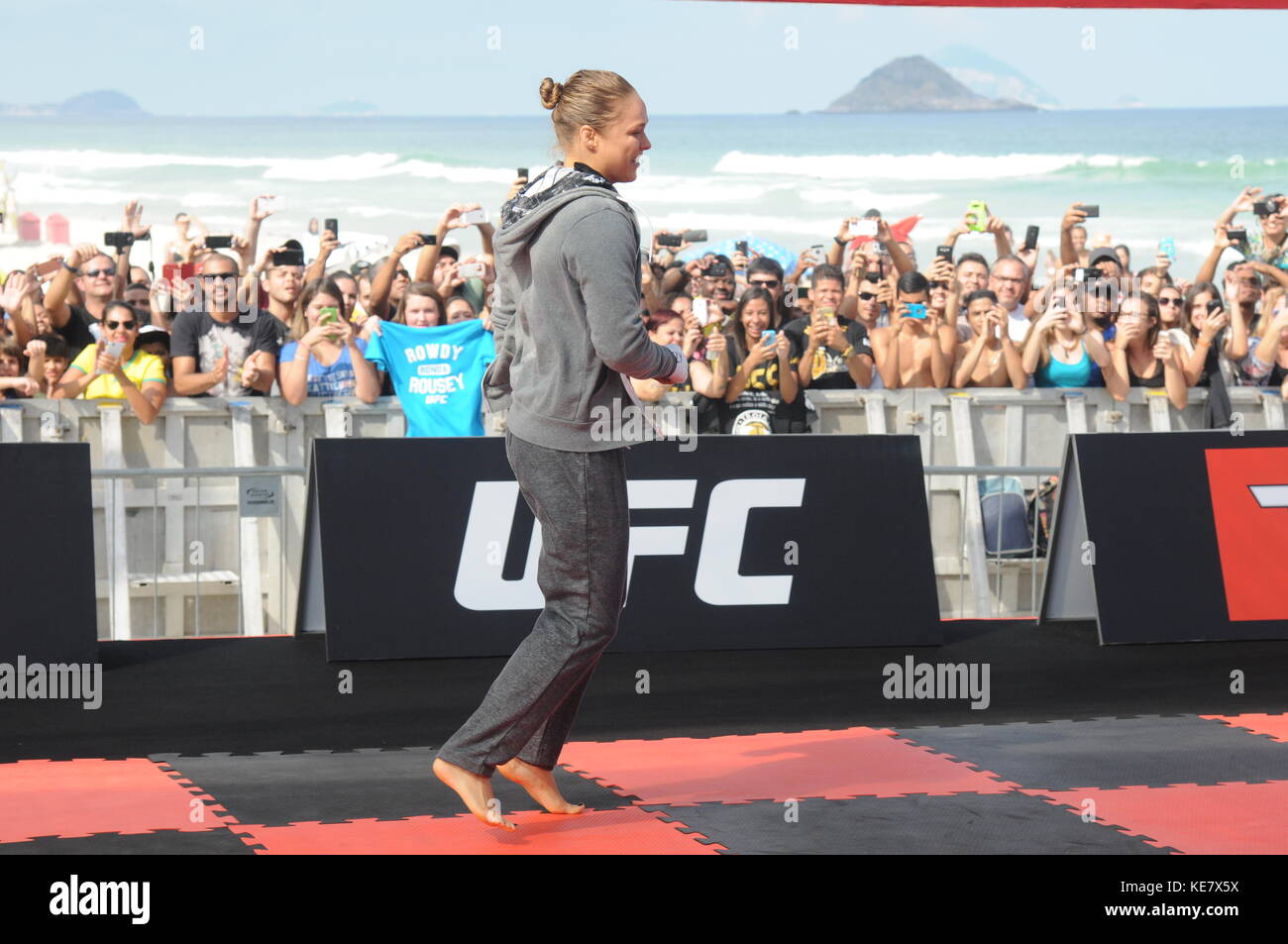 Rio de Janeiro, Brazil, July 29, 2015 - Ronda Rousey open workout in ...