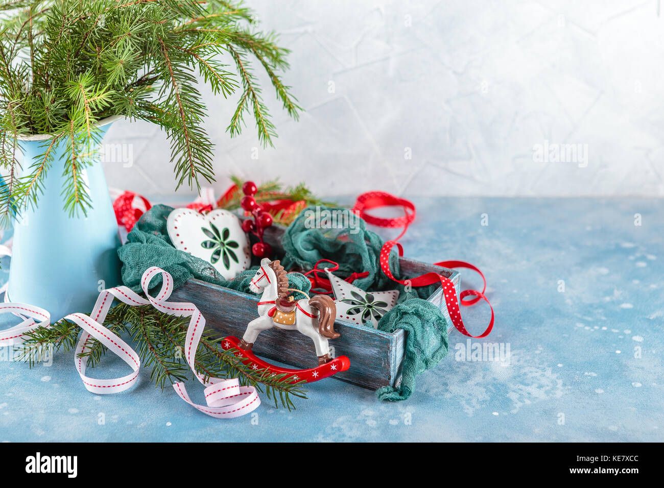 Vintage toys under christmas tree hi-res stock photography and images ...