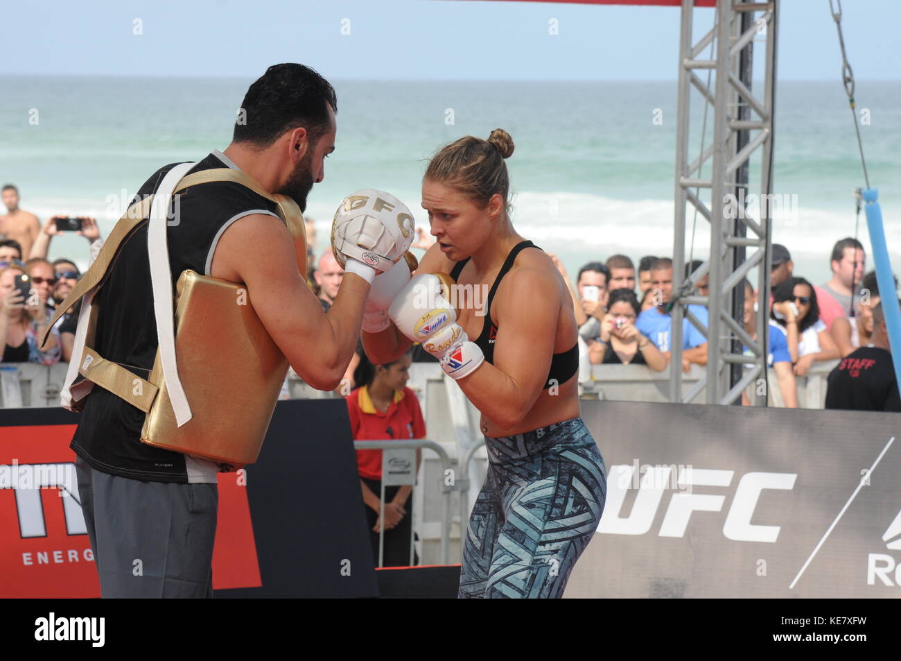 Rio de Janeiro, Brazil, July 29, 2015 - Ronda Rousey open workout in ...