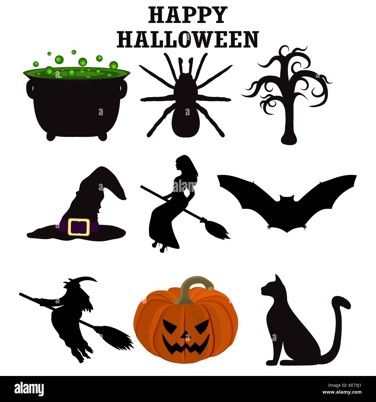 Set halloween party Stock Vector Images - Alamy