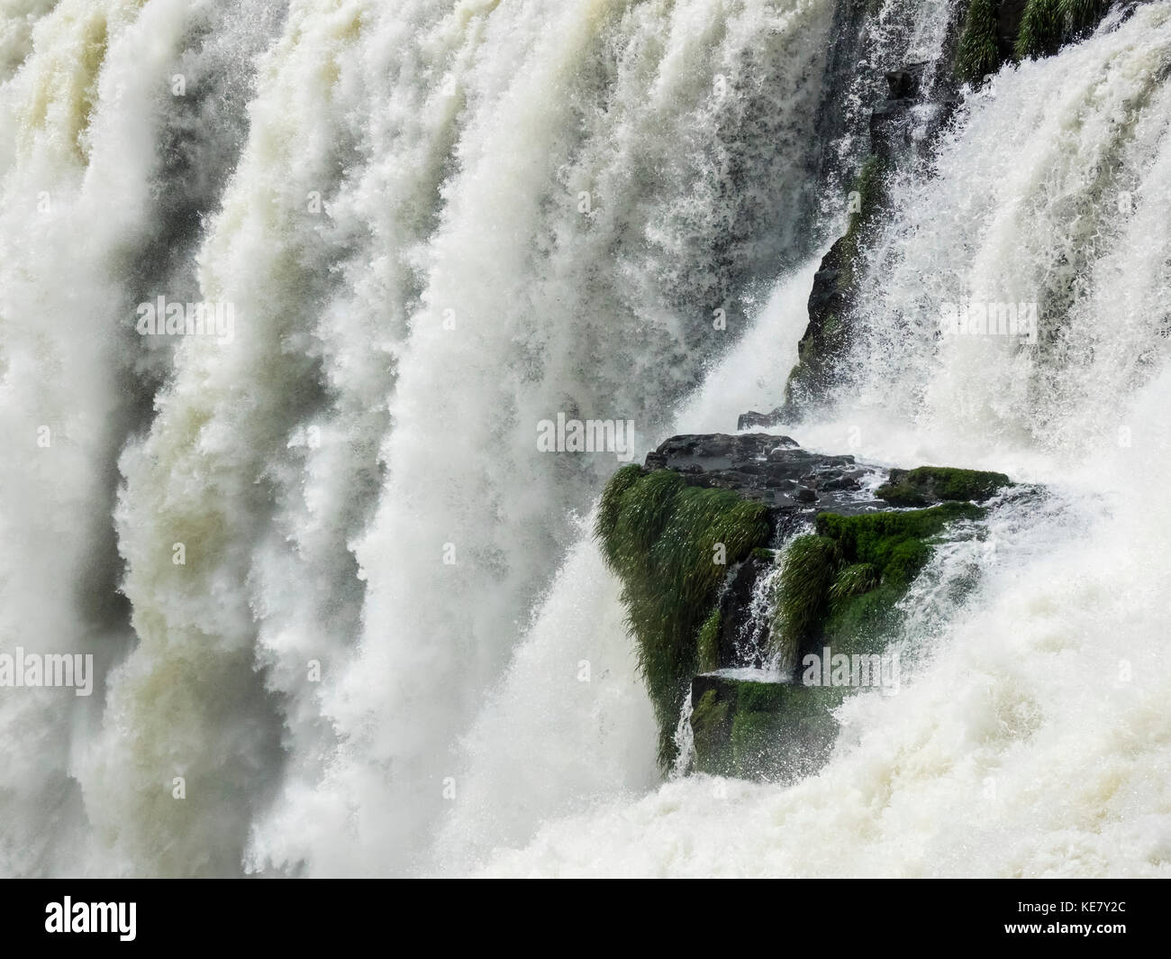Close-Up Of Falling Water At Iguazu Falls, Iguazu National Park ...