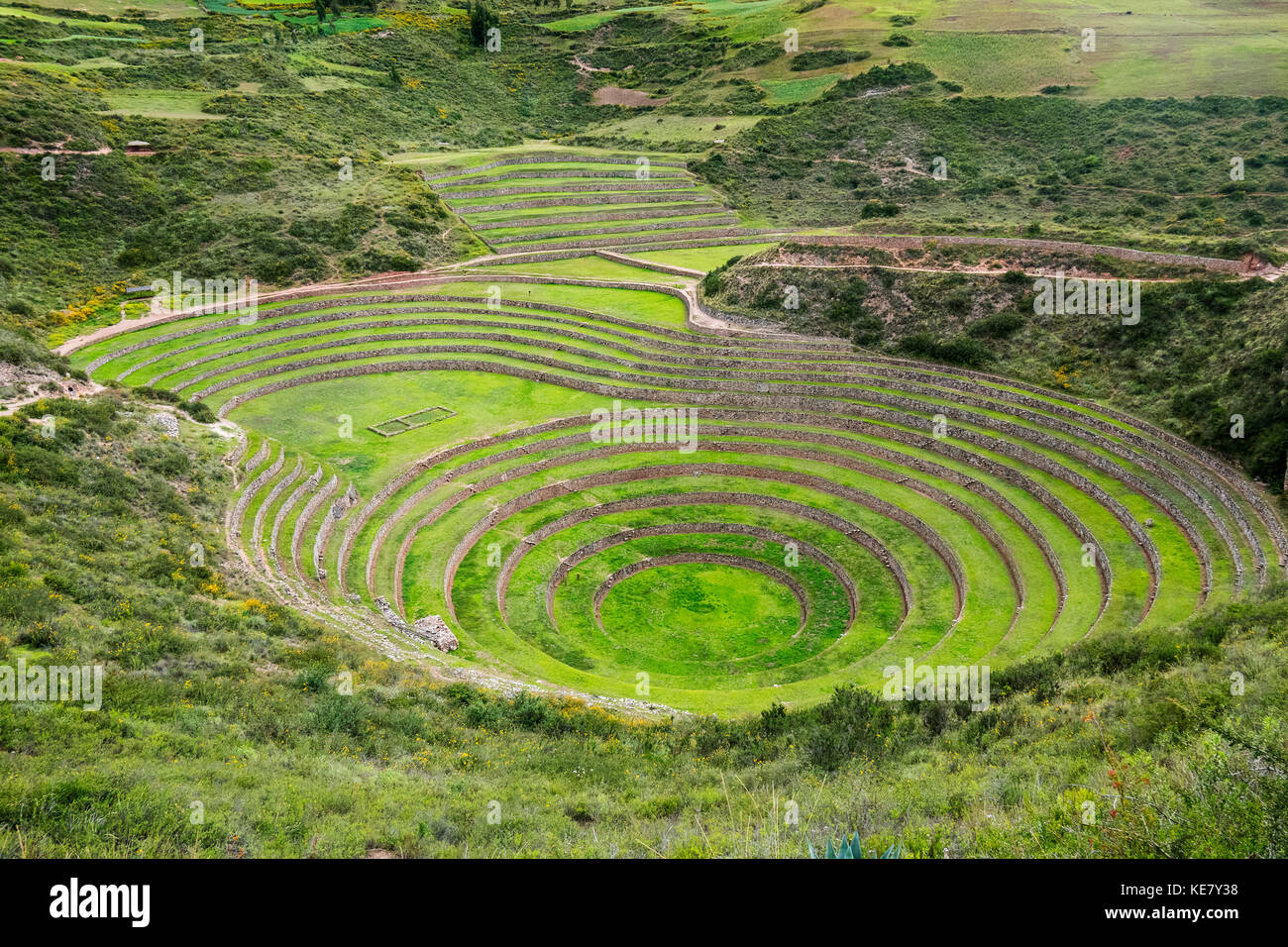 Moray Ruins In The Sacred Valley, Archaeological Site; Cuzco, Peru ...