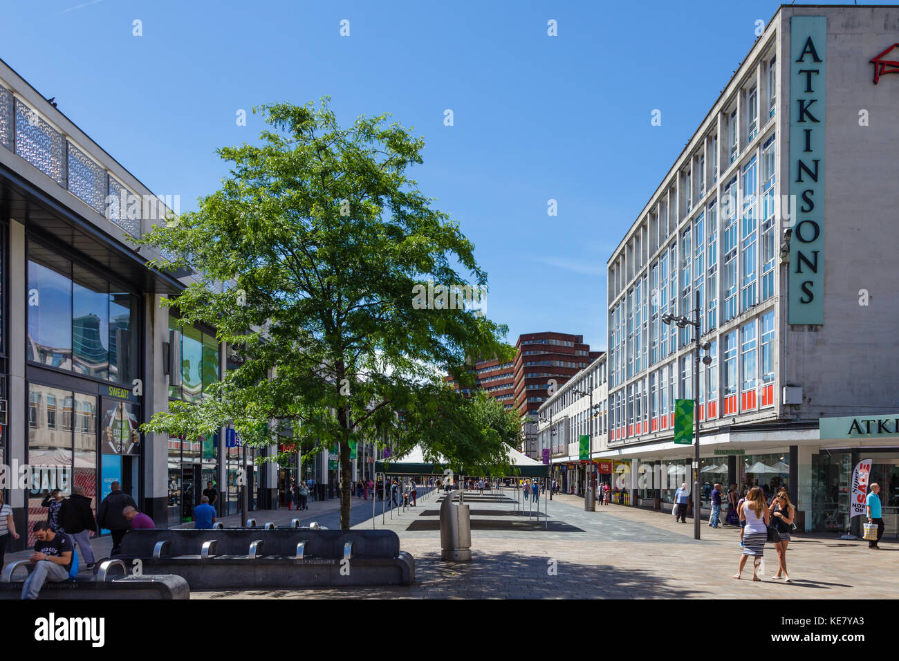 Looking down the Moor towards the Moorfoot Building with Atkinsons ...