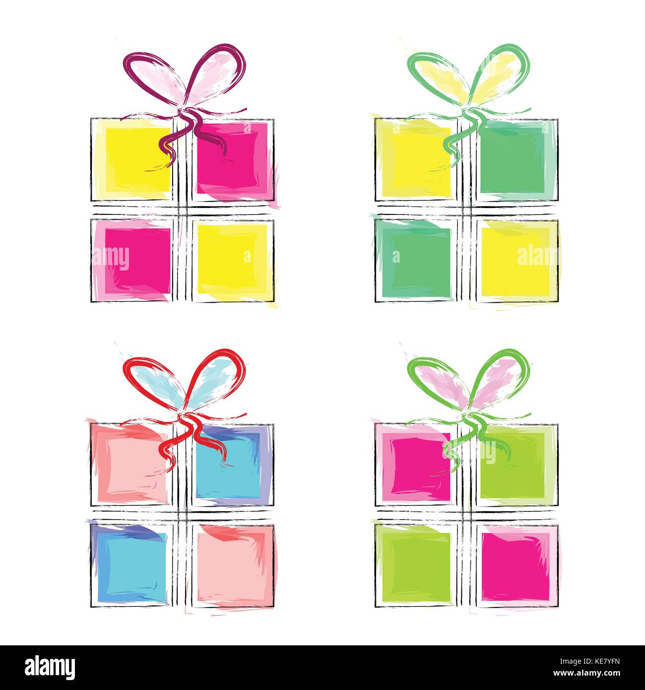 set of four colorful gift boxes vector Stock Vector Image & Art - Alamy