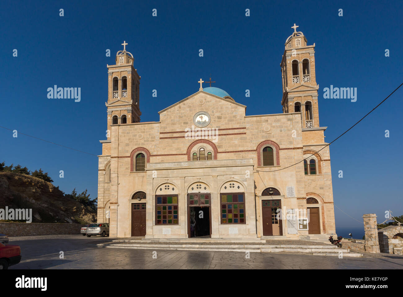 Amazing view of Orthodox Anastaseos church, Ermopoli, Syros, Cyclades ...