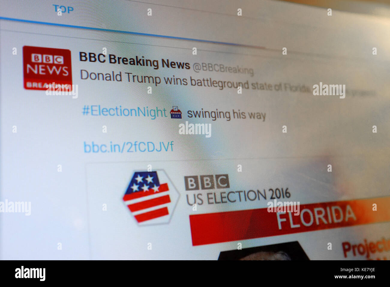 Election twitter page hi-res stock photography and images - Alamy