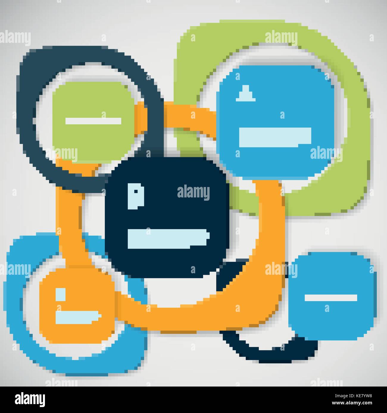 Vector color abstract shapes connection with text Stock Vector Image ...