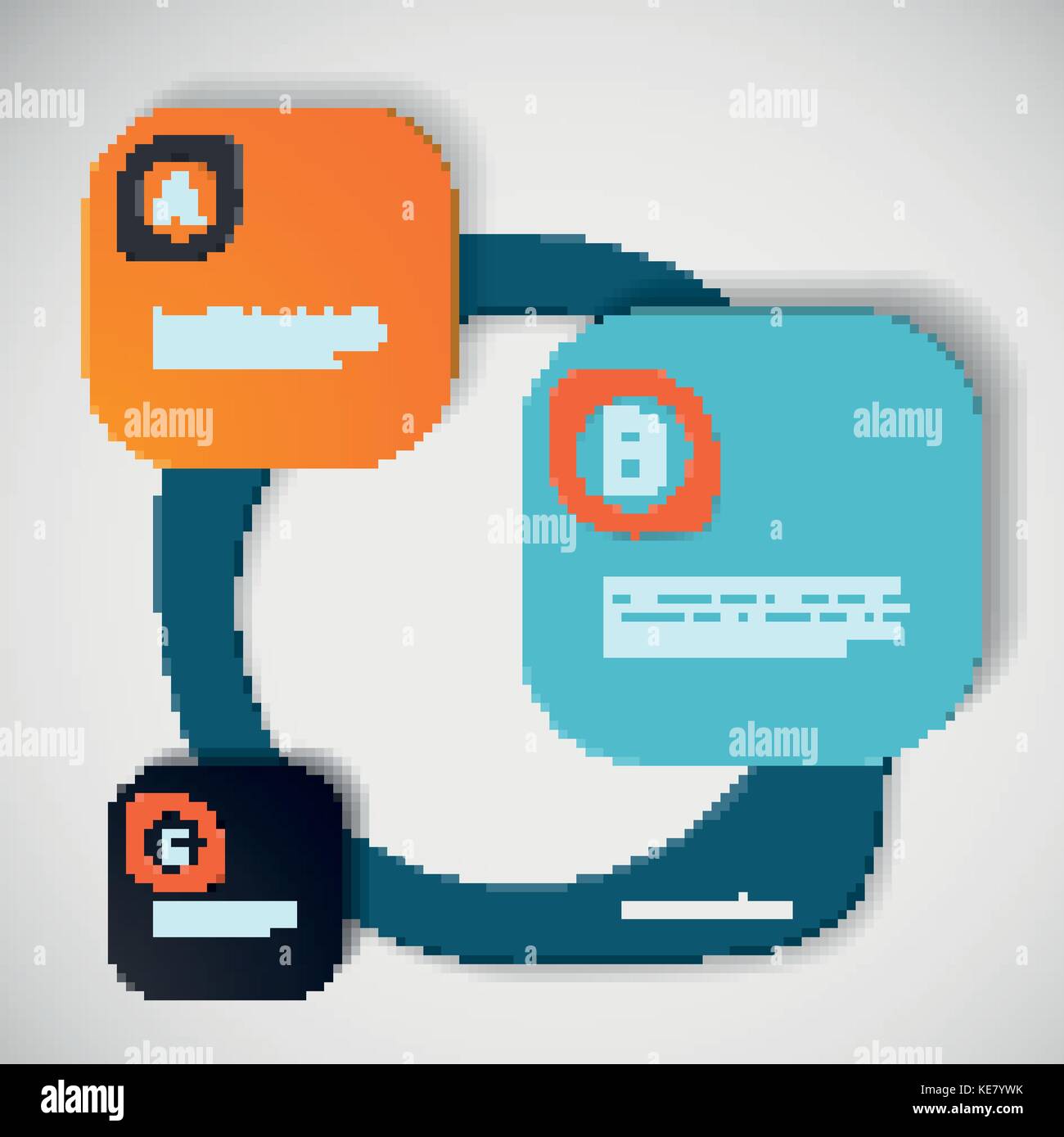 Vector color abstract shapes connection with text Stock Vector Image ...