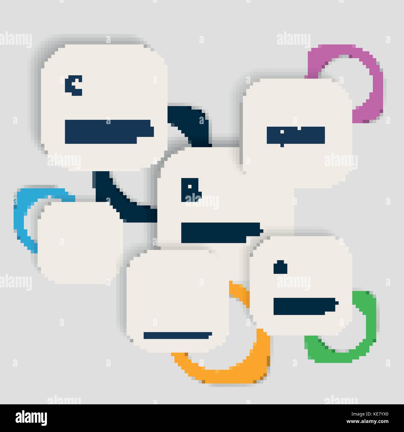 Vector color abstract shapes connection with text Stock Vector Image ...