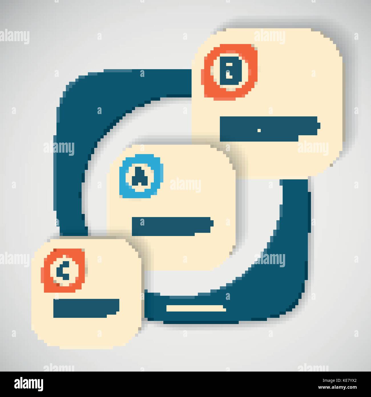 Vector color abstract shapes connection with text Stock Vector Image ...