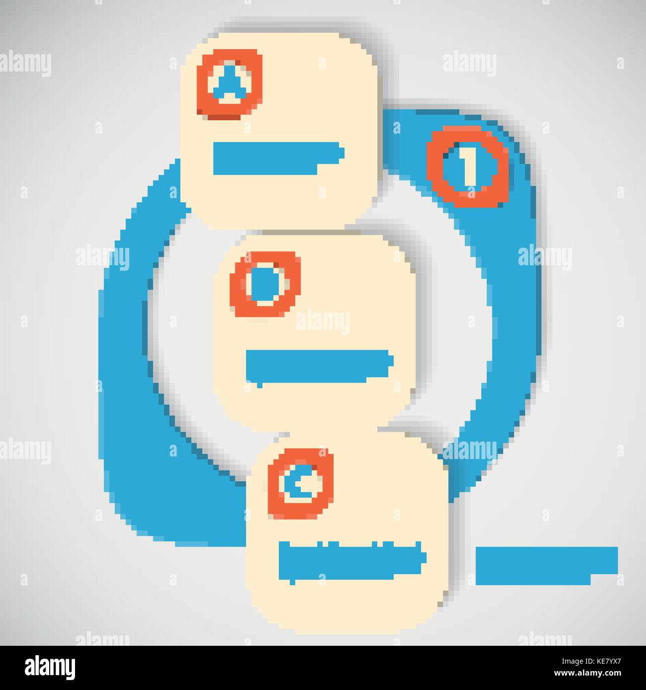 Vector color abstract shapes connection with text Stock Vector Image ...