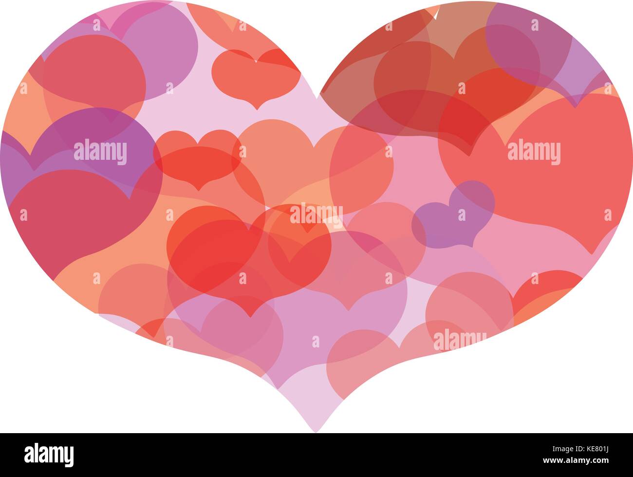 SINGLE HEART WITH MULTIPLE HEARTS INSIDE Stock Vector Image & Art - Alamy