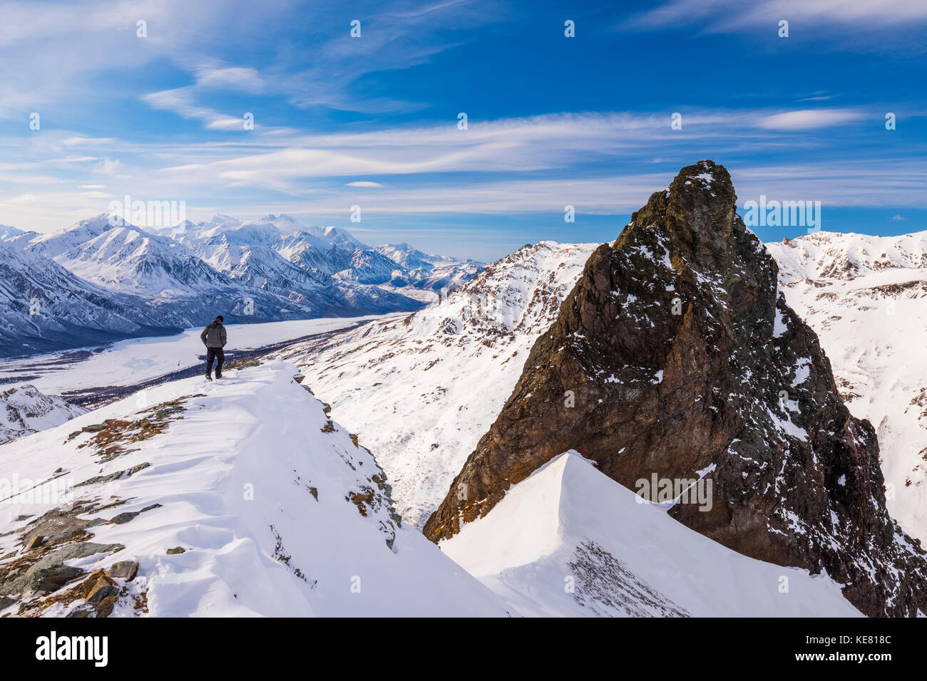 Man walking along highway hi-res stock photography and images - Alamy