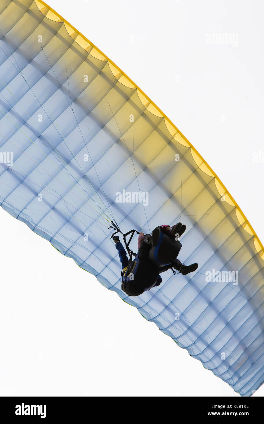 View Of Paraglider Overhead, Alaska, USA Stock Photo - Alamy