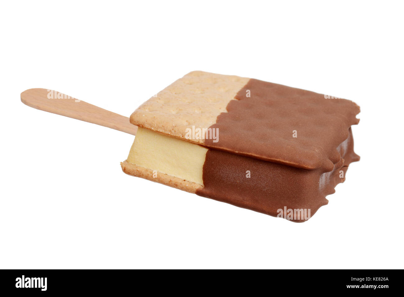 isolated s'mores ice cream sandwich on popsicle stick Stock Photo - Alamy