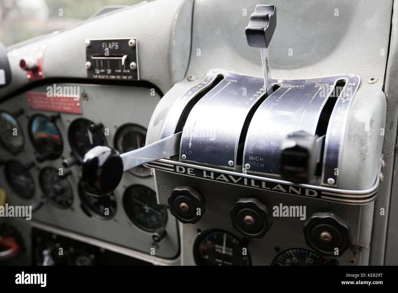 Close Up Of A Dehavilland Dhc-2 Beaver Cockpit And Dashboard, Alaska ...