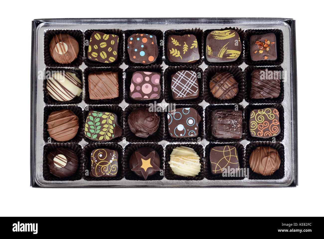 Box gold milk chocolates hi-res stock photography and images - Alamy