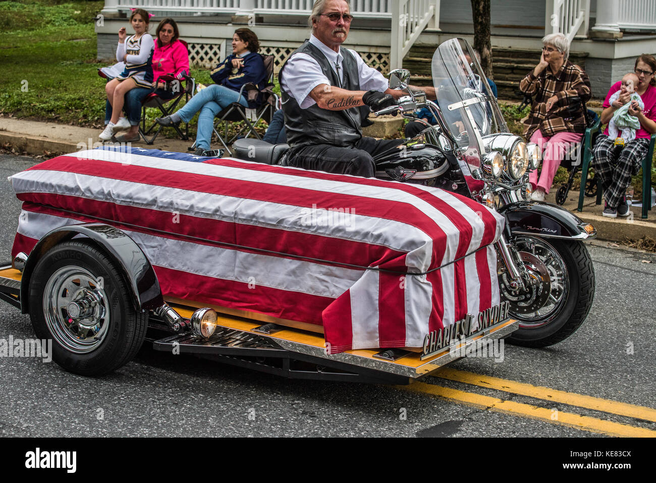 Community day parade, small town Americana Stock Photo - Alamy