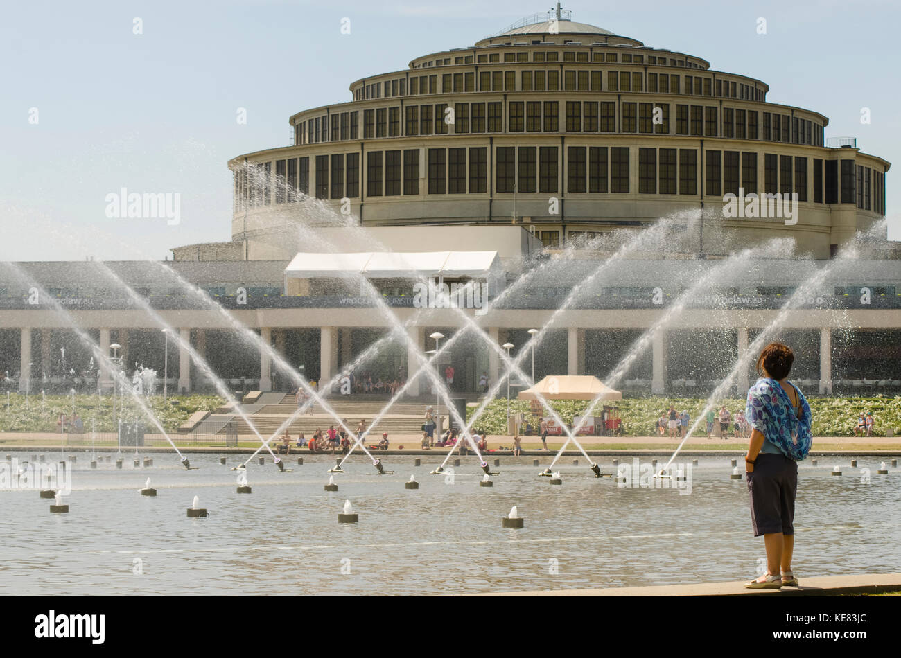 Centennial Hall With Multimedia Fountain; Wroclaw, Lower Silesia ...