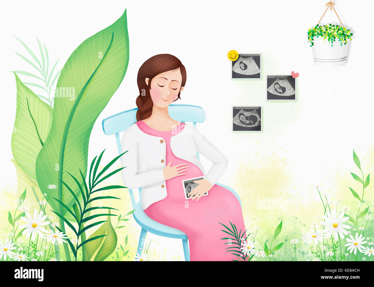 Pregnant woman giving prenatal education Stock Photo - Alamy