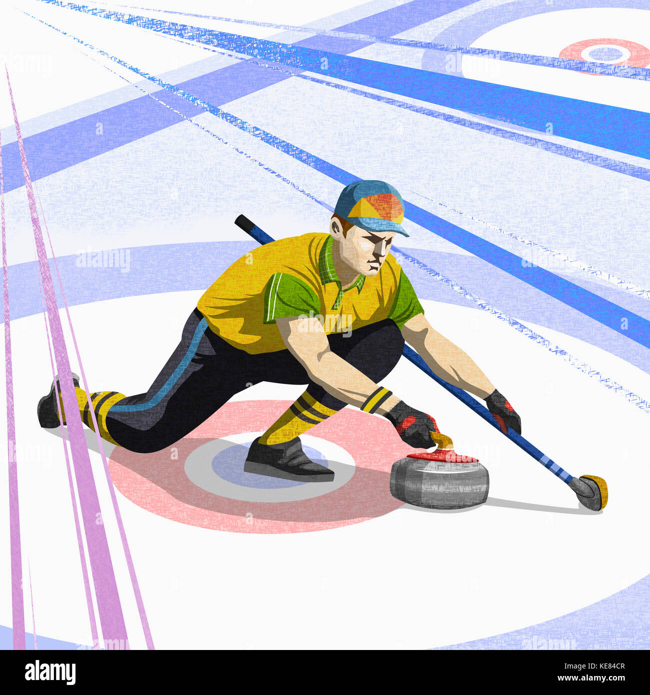 Olympic curling man hi-res stock photography and images - Alamy
