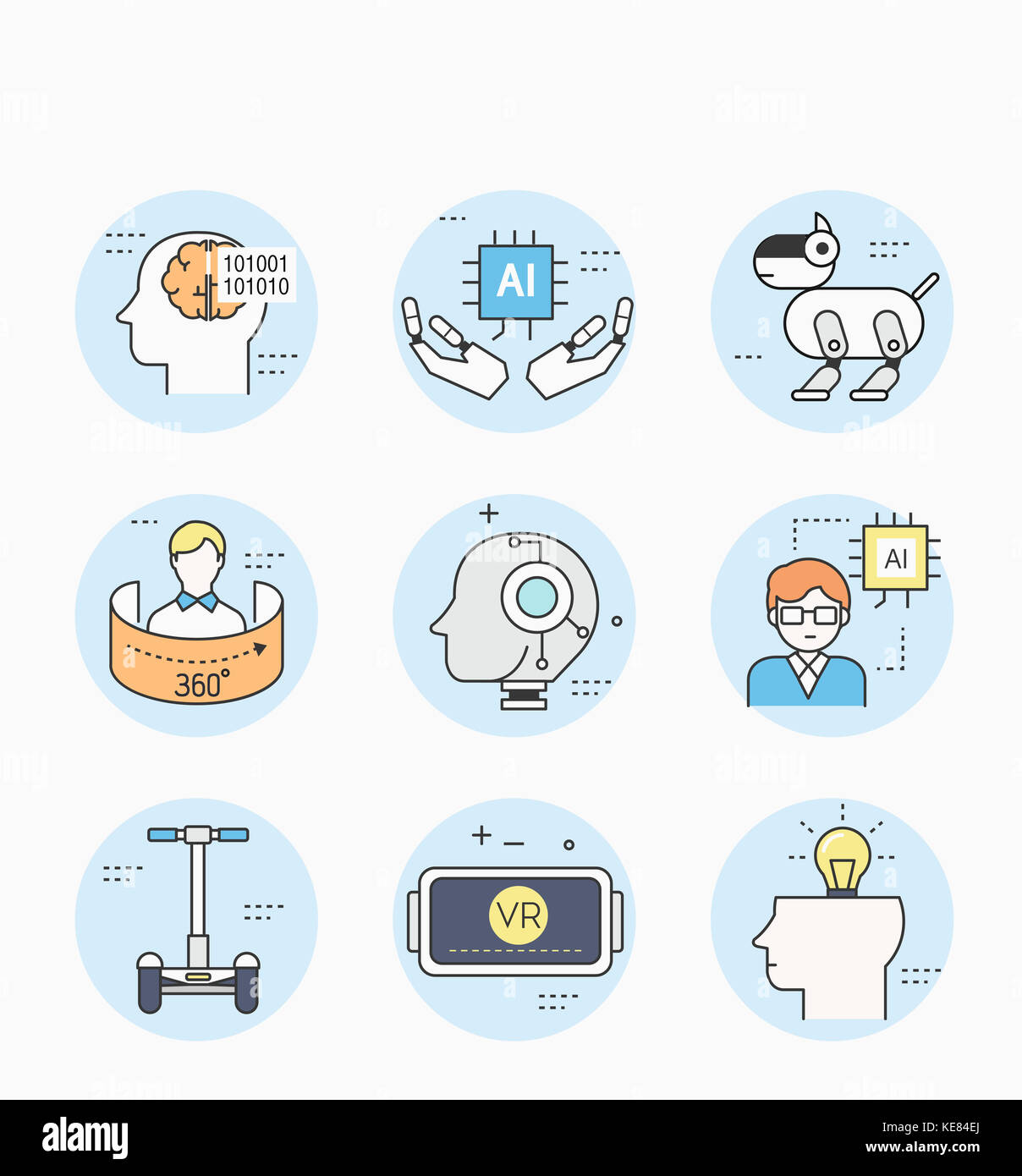Icon set related to the fourth industrial revolution Stock Photo - Alamy