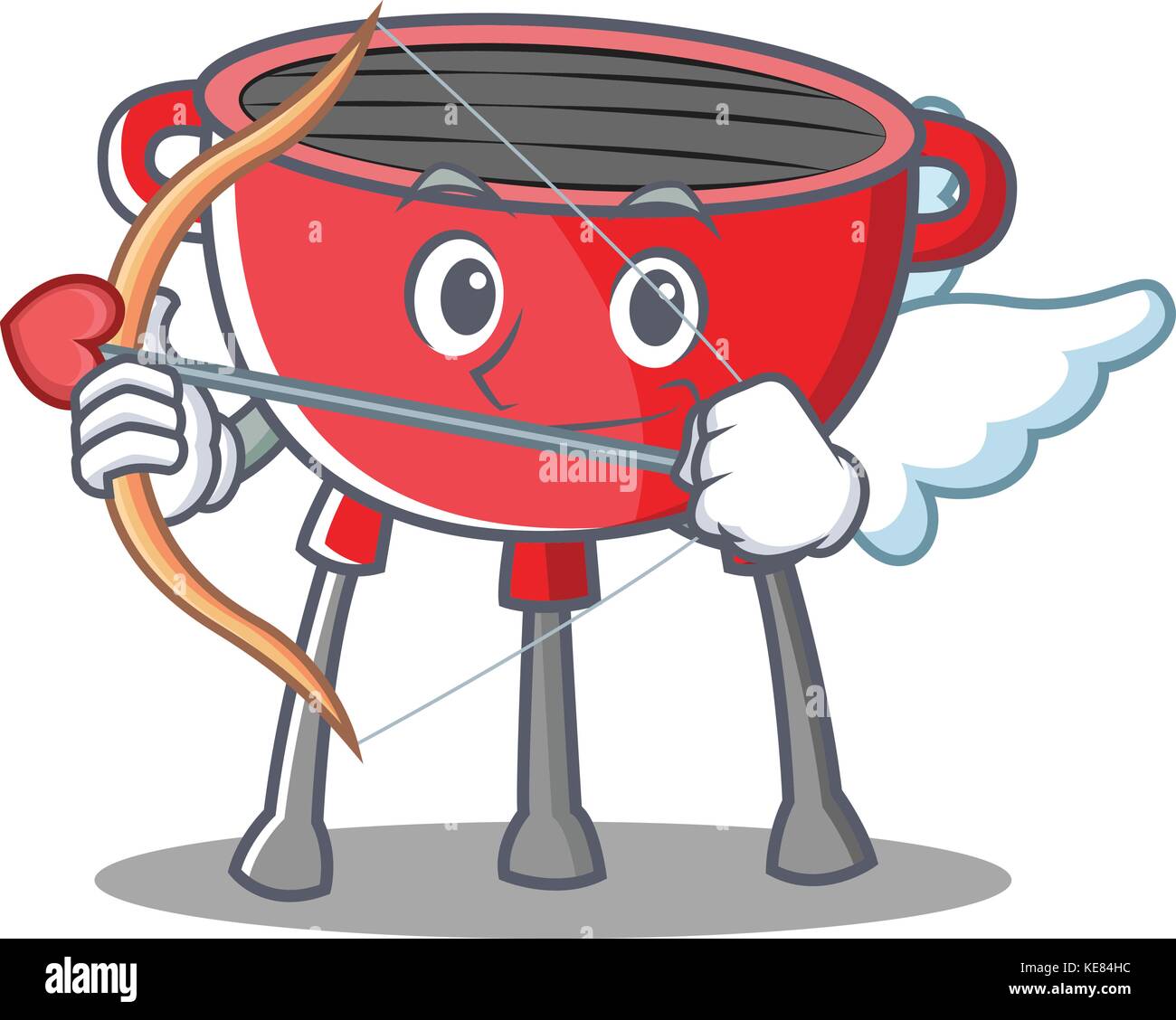 Cupid Barbecue Grill Cartoon Character Stock Vector Image & Art - Alamy