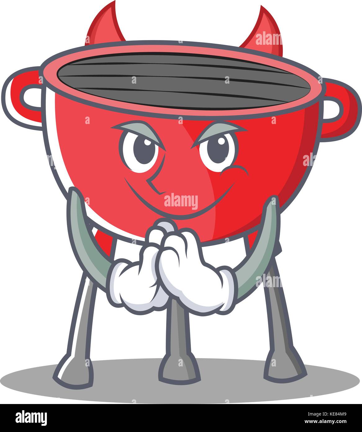 Devil Barbecue Grill Cartoon Character Stock Vector Image & Art - Alamy