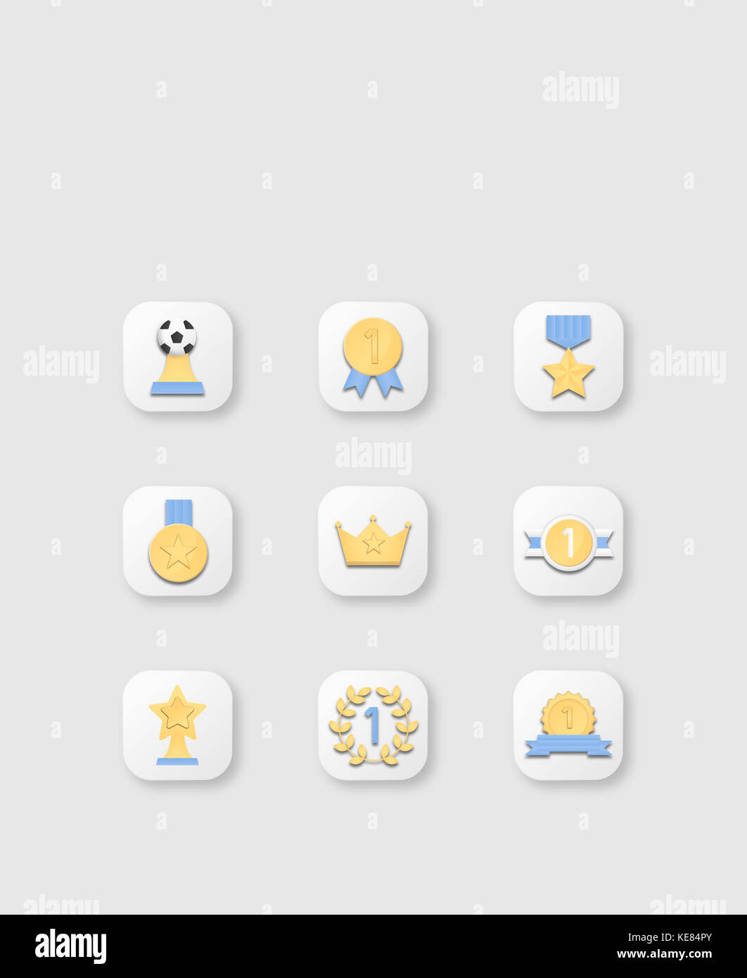 Icon set related to awards Stock Photo - Alamy
