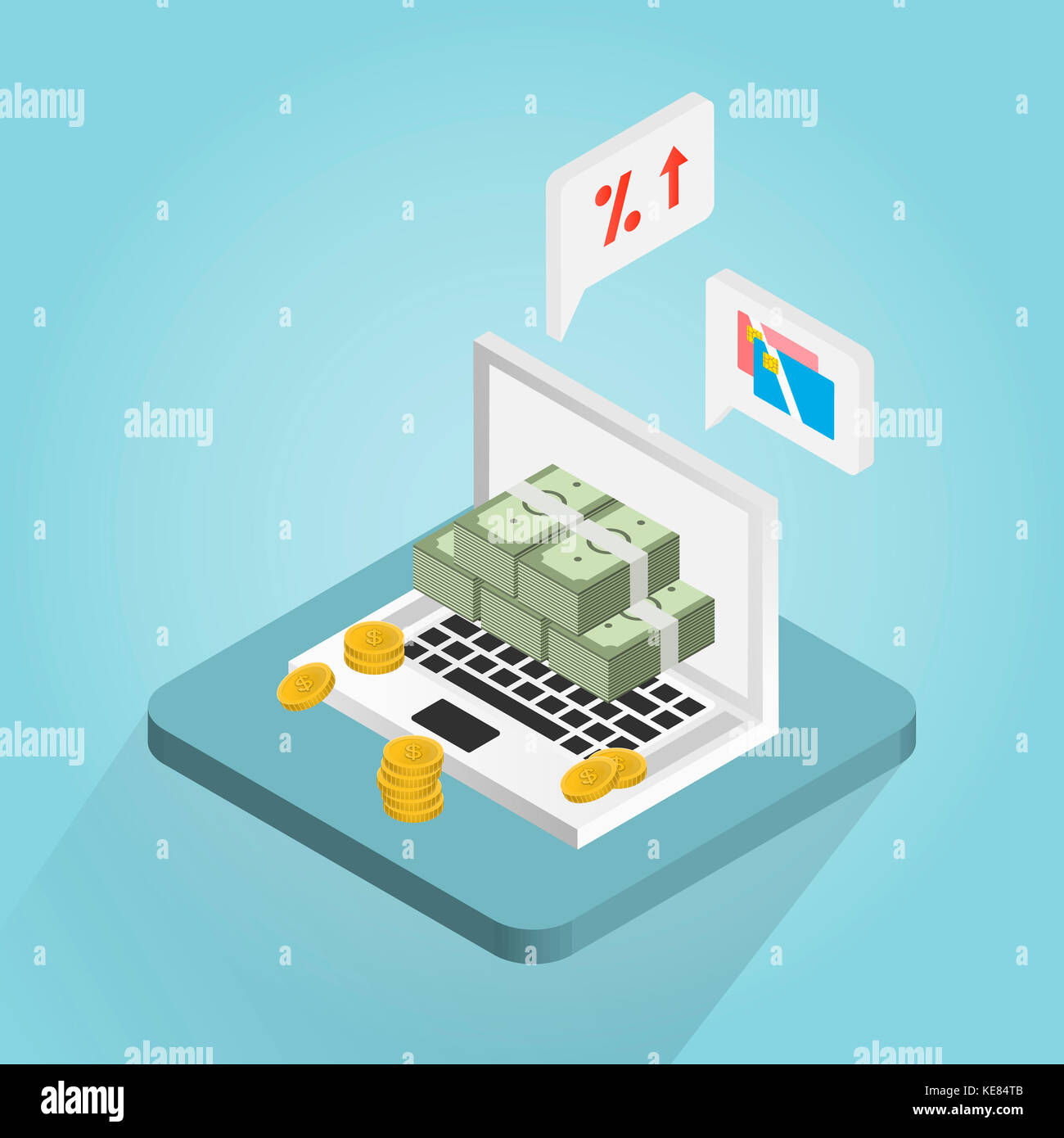 Illust representing internet banking Stock Photo - Alamy