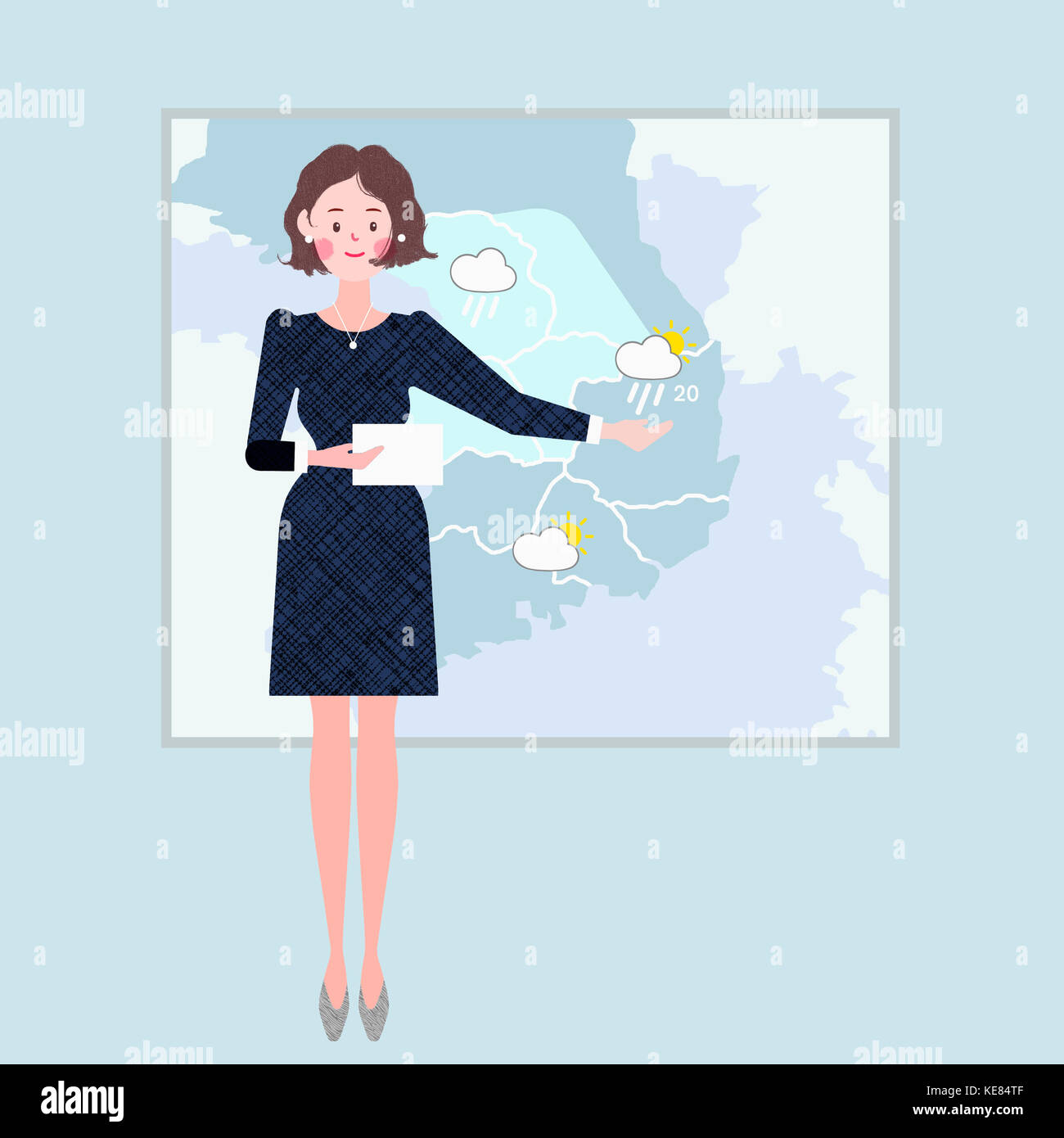 Weather forecaster map hi-res stock photography and images - Alamy