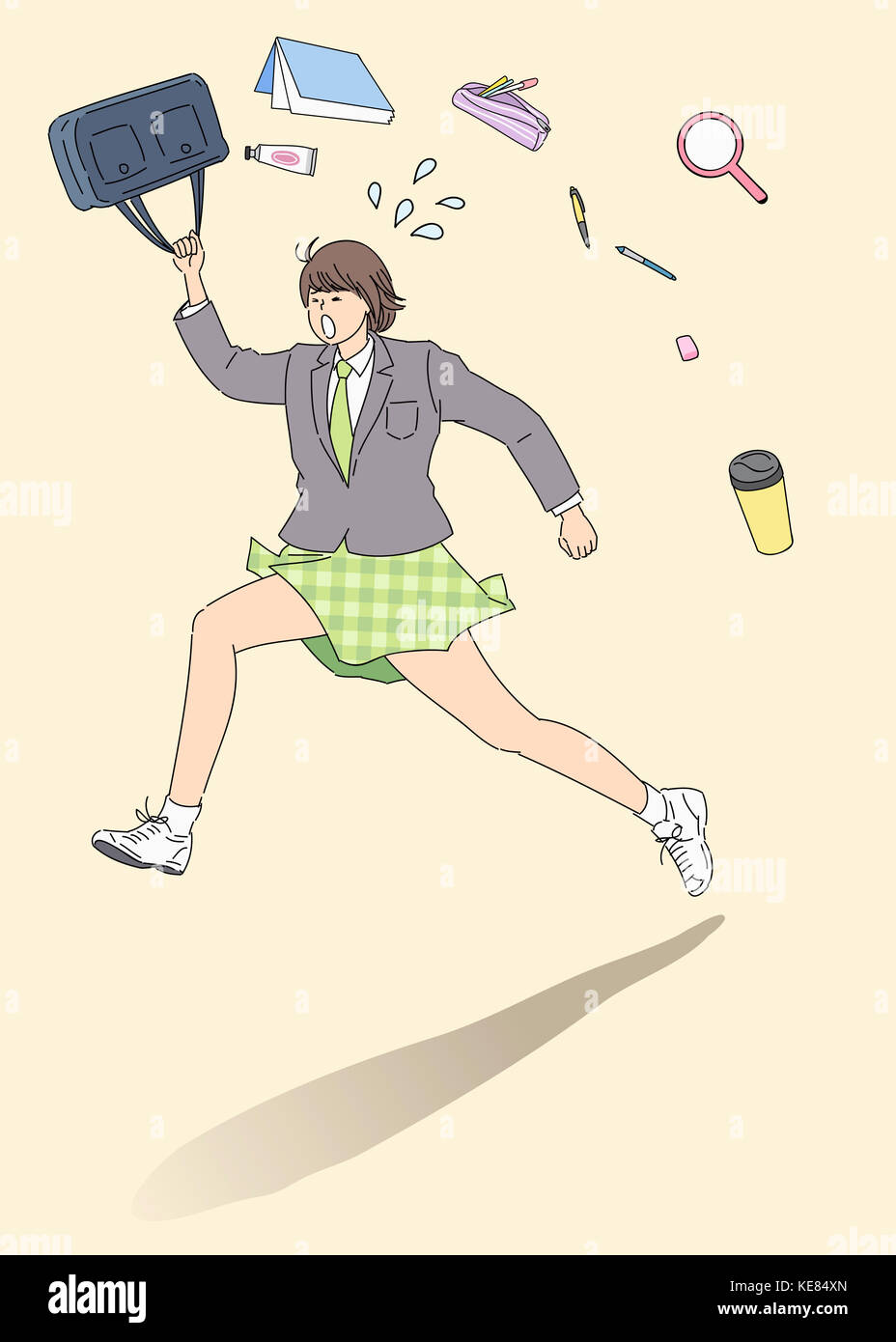 Busy schoolgirl hi-res stock photography and images - Alamy