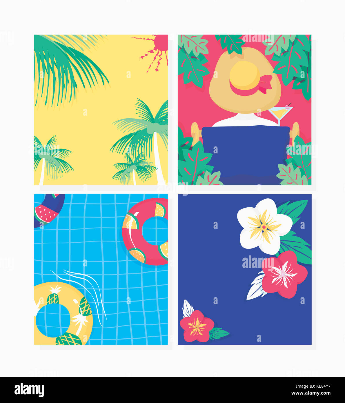 English summer vacation Cut Out Stock Images & Pictures - Alamy