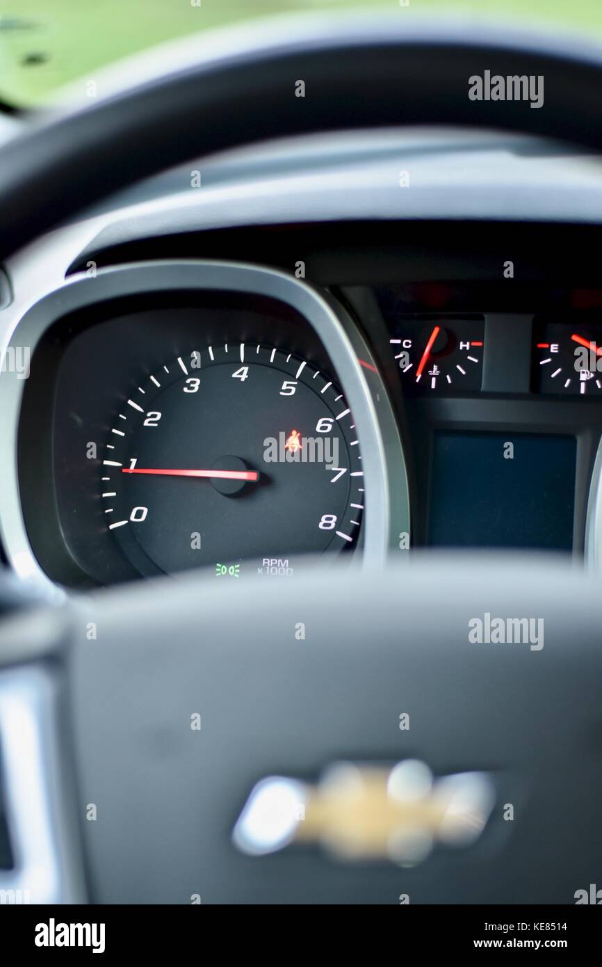 Chevy car interior dashboard Stock Photo - Alamy