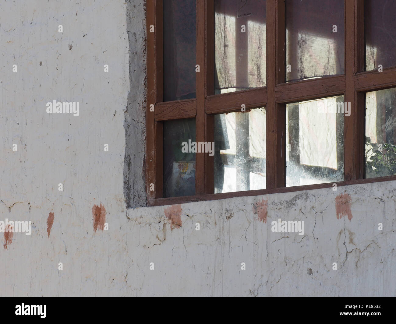 Geometric rectangular composition: window of a house with white ...