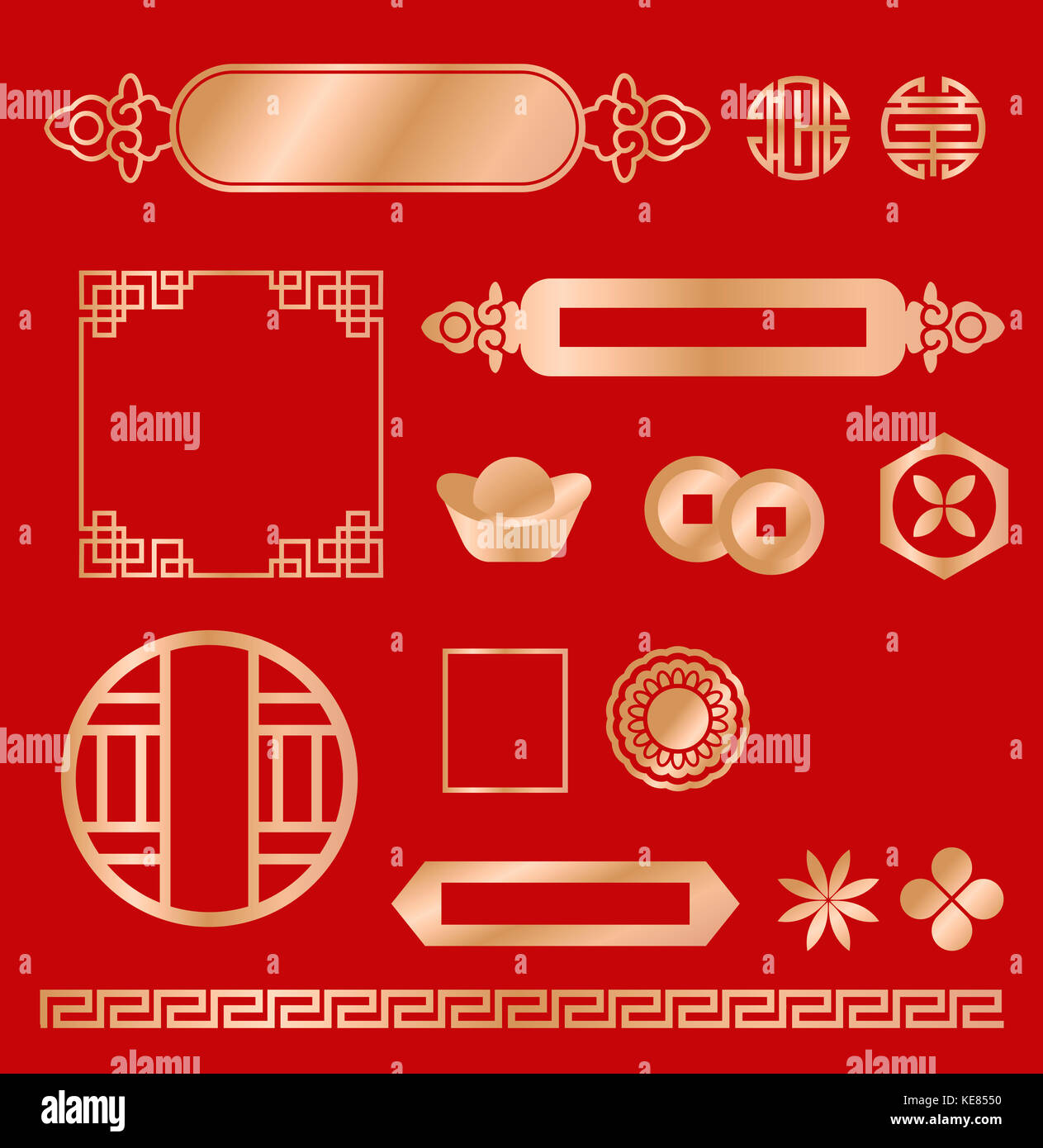 Various traditional Chinese patterns Stock Photo - Alamy