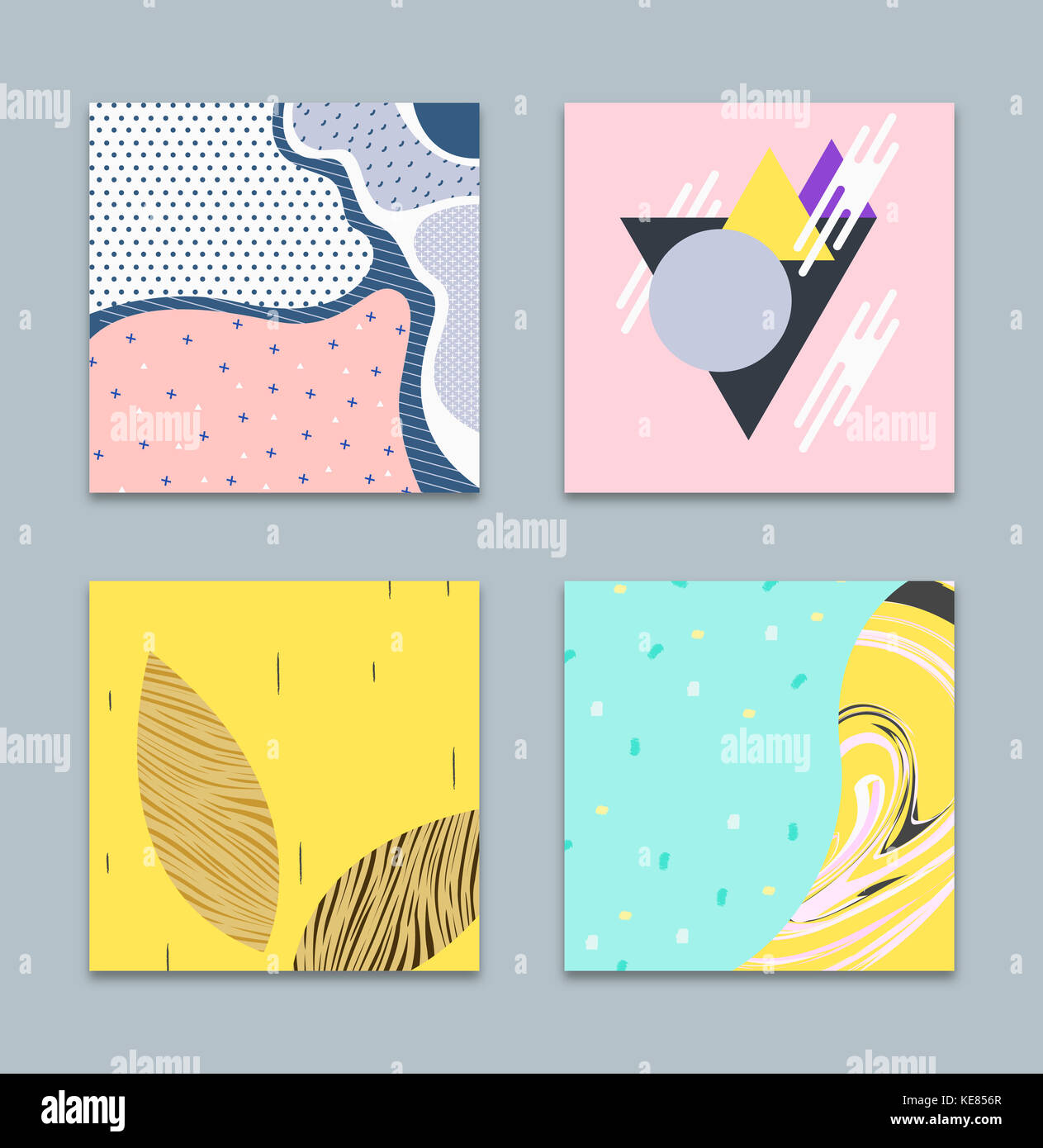 Cards with various abstract modern patterns Stock Photo - Alamy