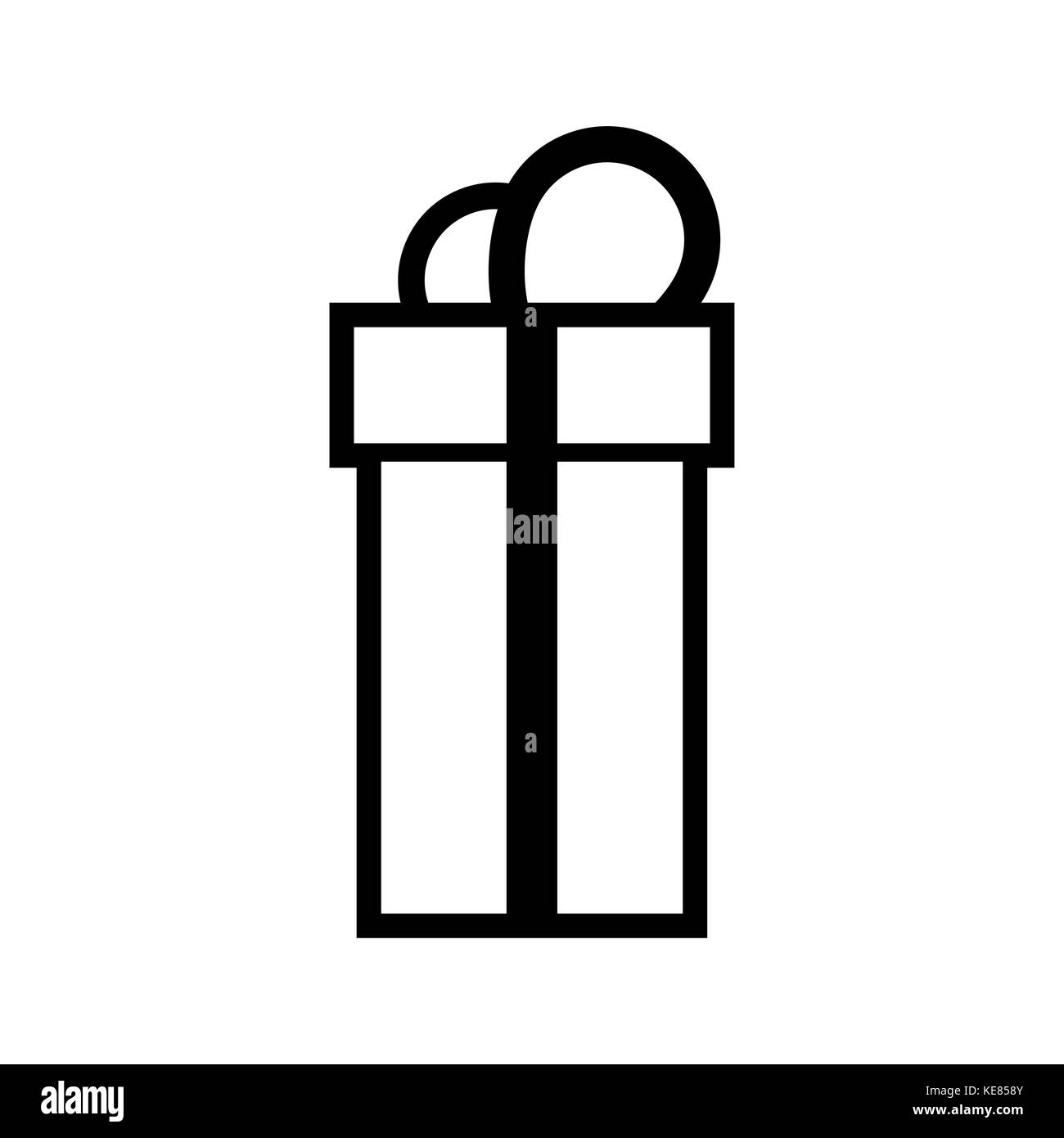 gift icon vector on white background Stock Photo - Alamy