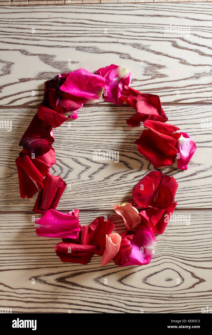 of rose petals alphabet Stock Photo - Alamy