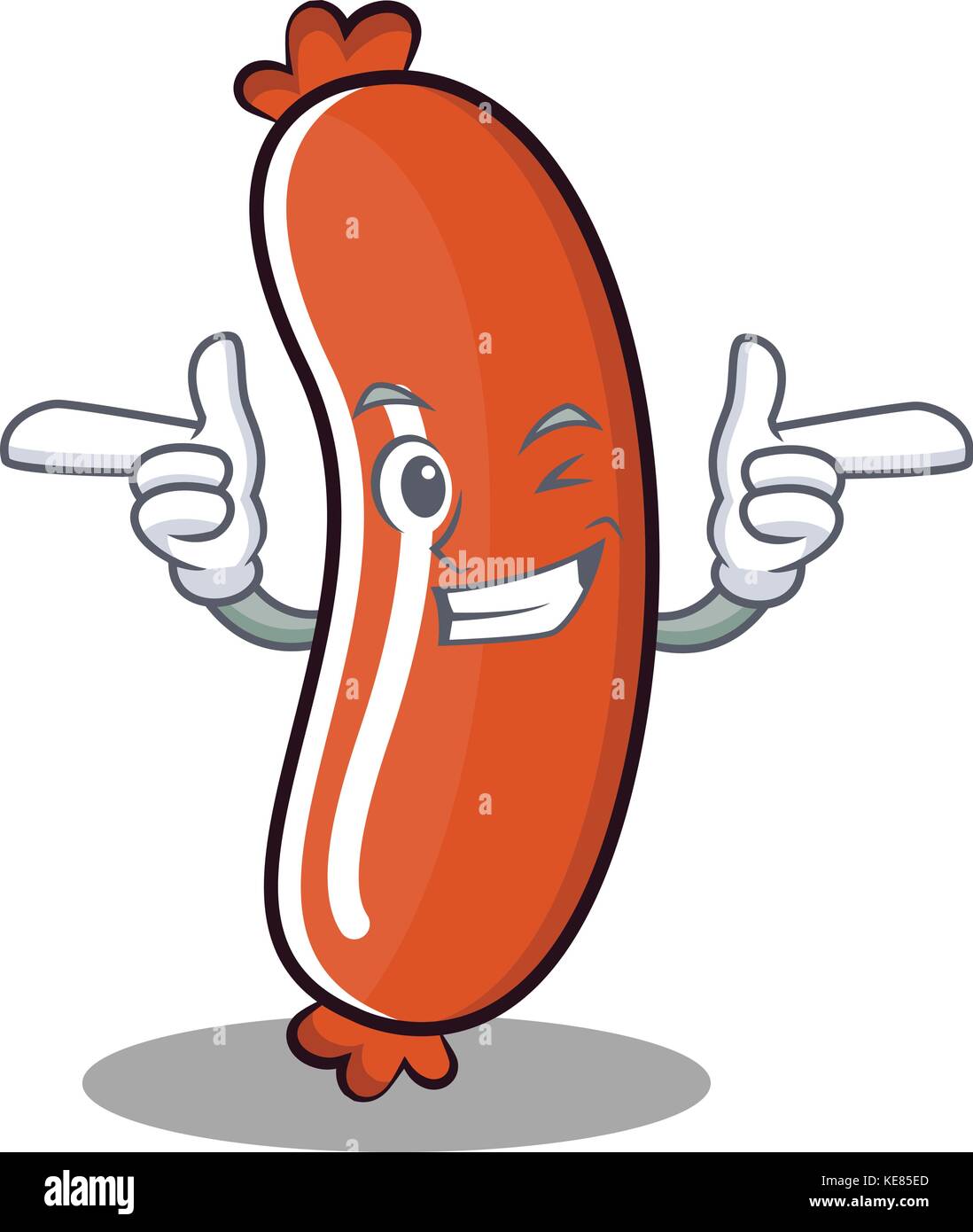 Wink sausage character cartoon style Stock Vector Image & Art - Alamy