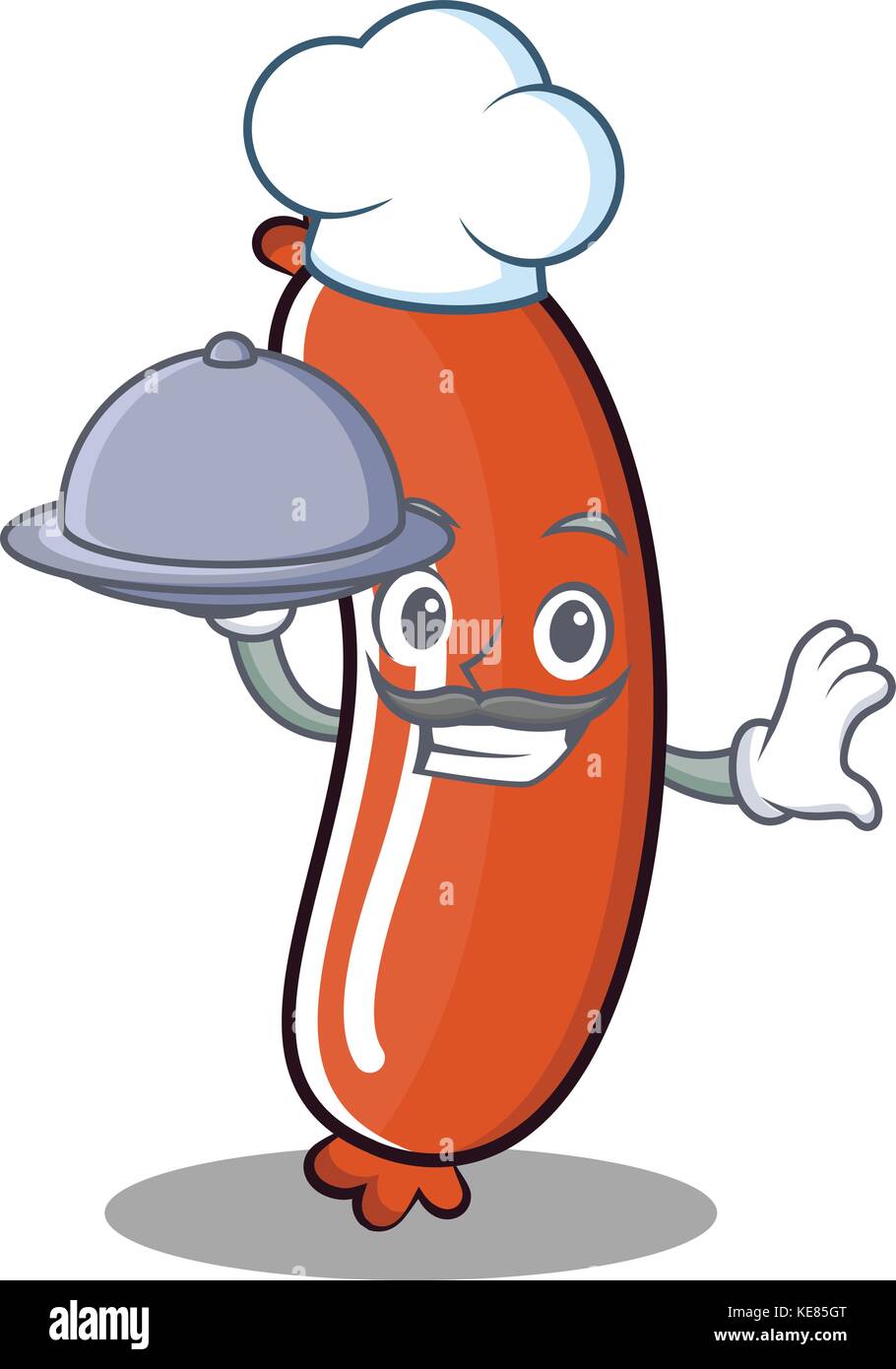 Chef sausage character cartoon style Stock Vector Image & Art - Alamy